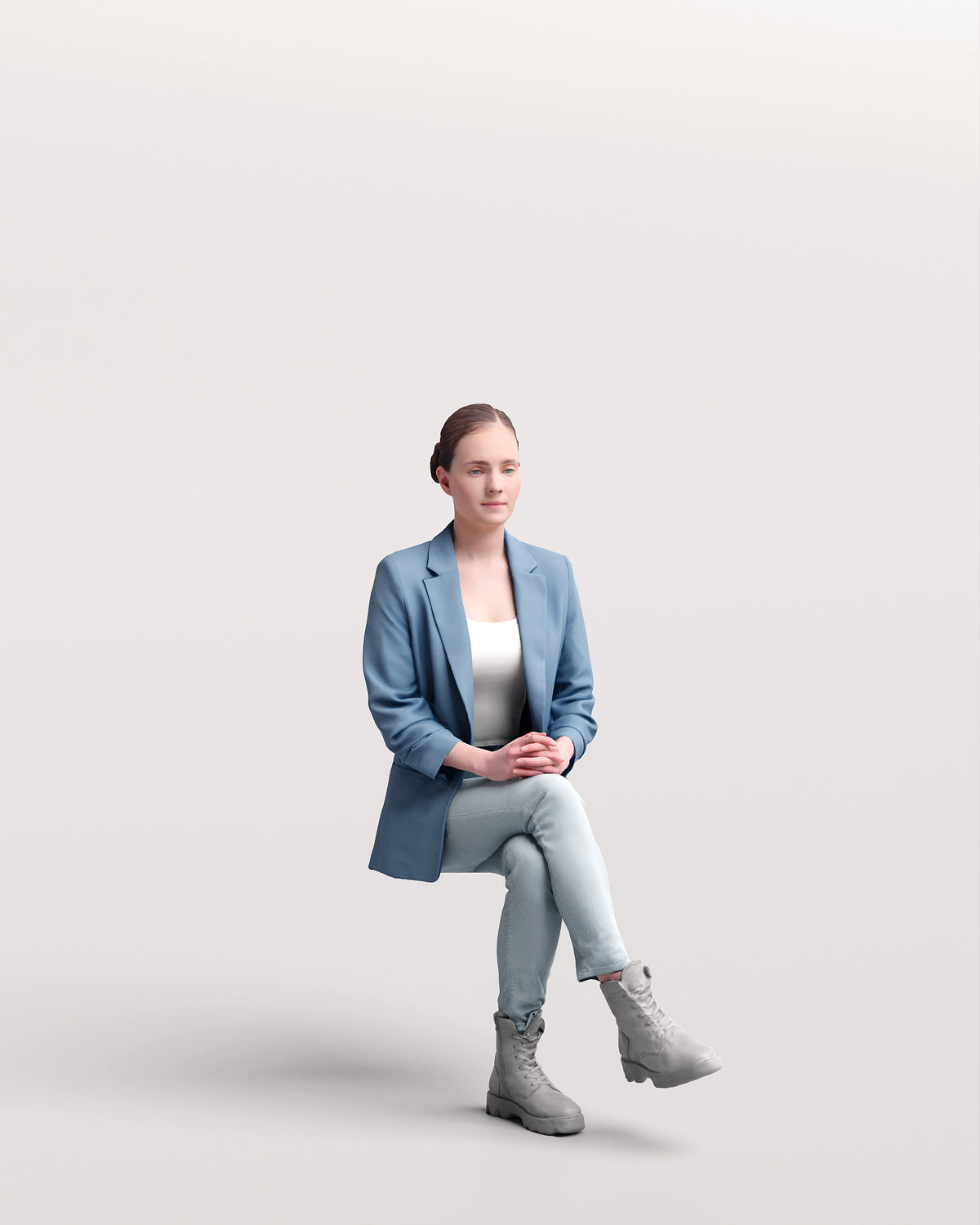 Posed 3D Model of Aga 3 (Sitting)