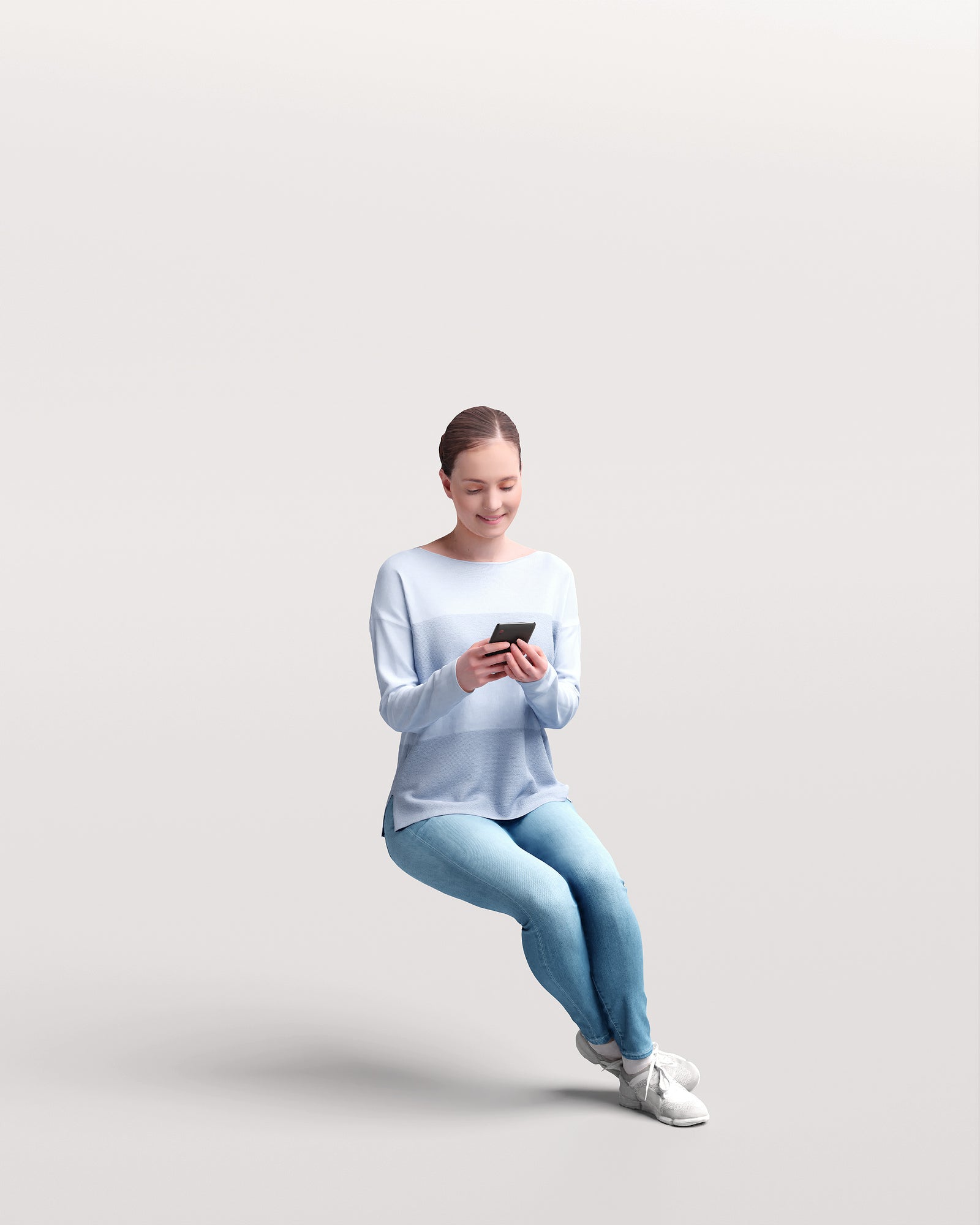 Posed 3D Model of Aga 6 (Sitting)