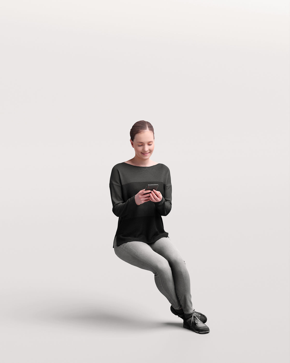 Posed 3D Model of Aga 6 (Sitting)